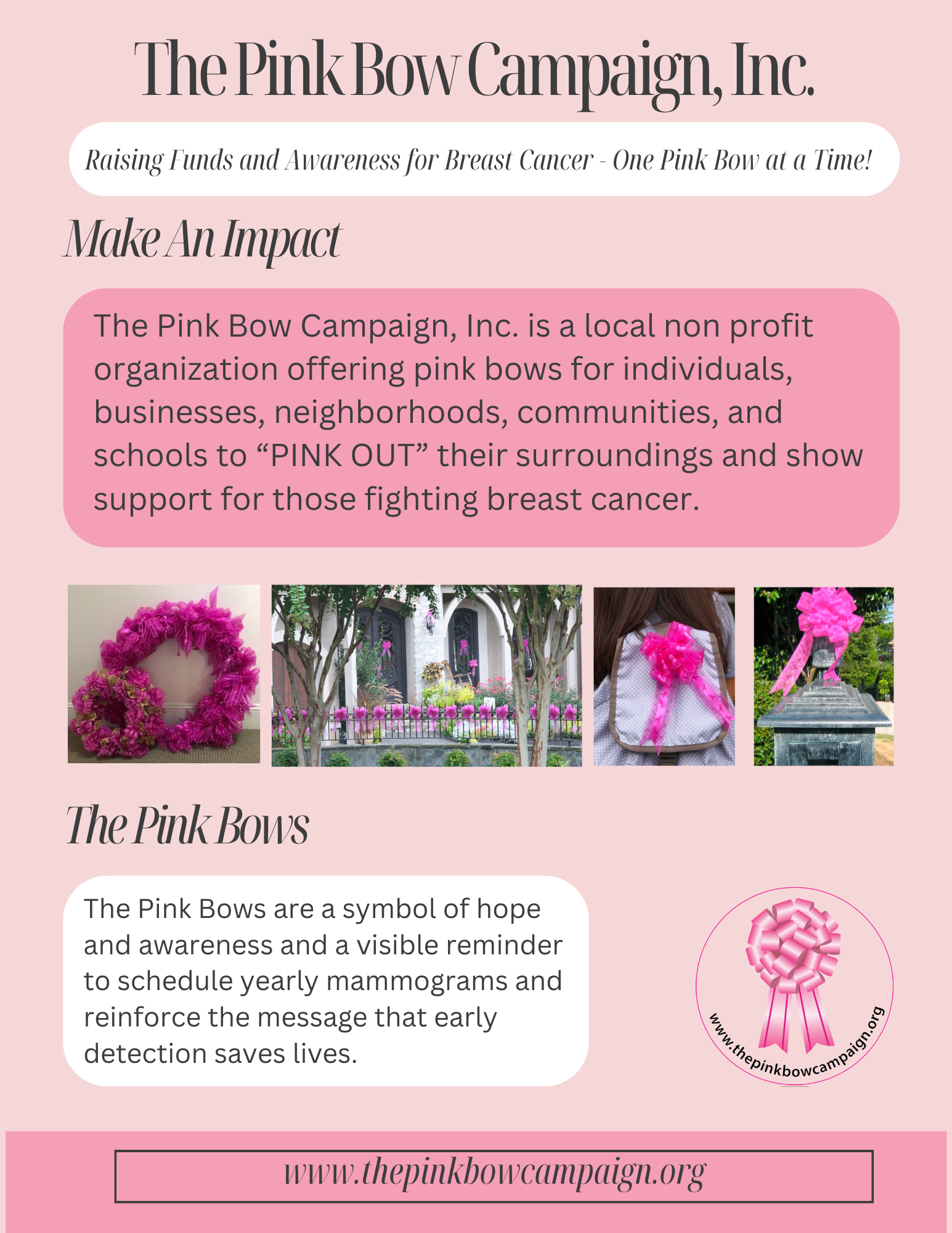 Our Mission – The Pink Bow Campaign